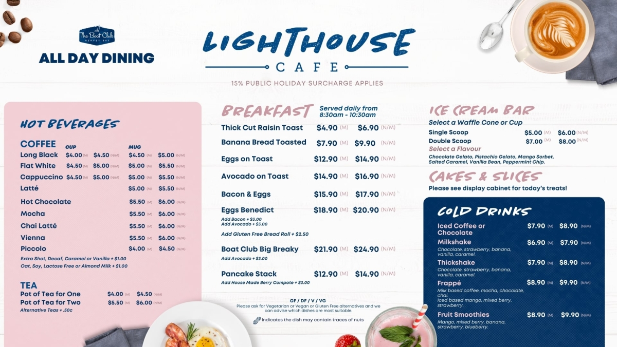 Lighthouse Cafe | Hervey Bay Boat Club